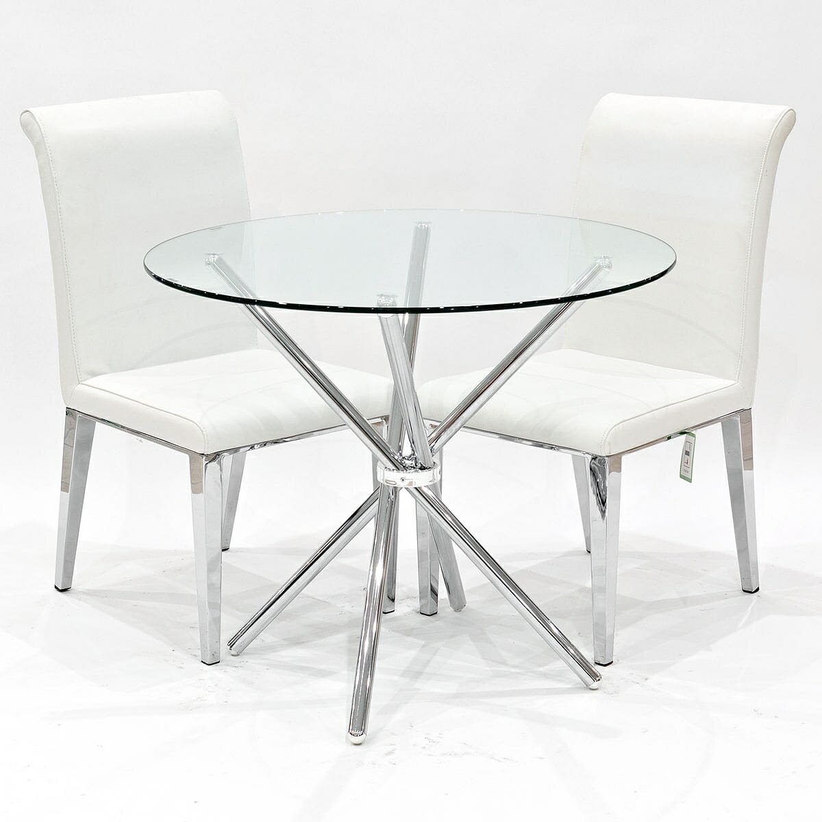 Criss Cross Dining Set with White Kirkland Chairs – Febland