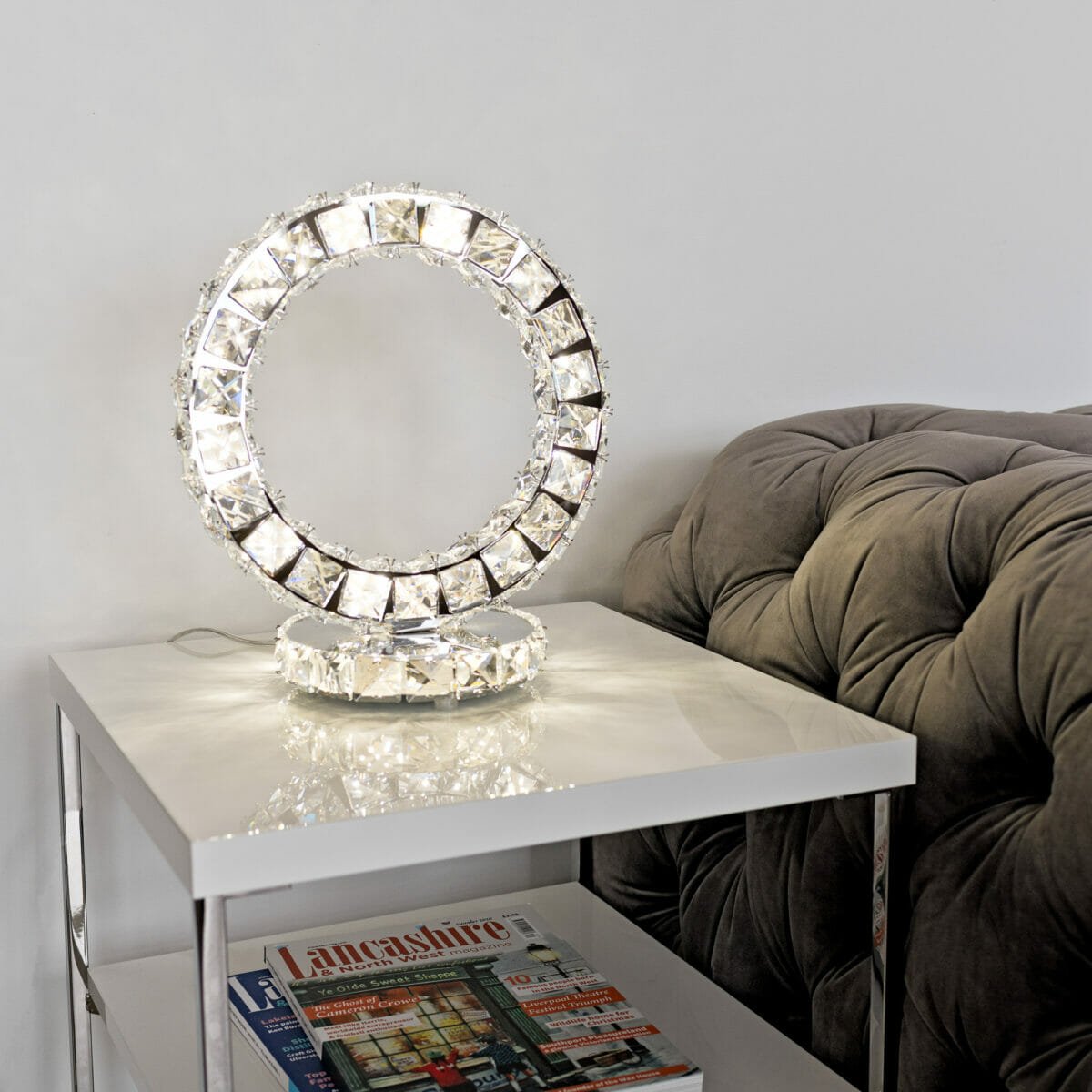 Glass Crystal Ring Table Light – Febland